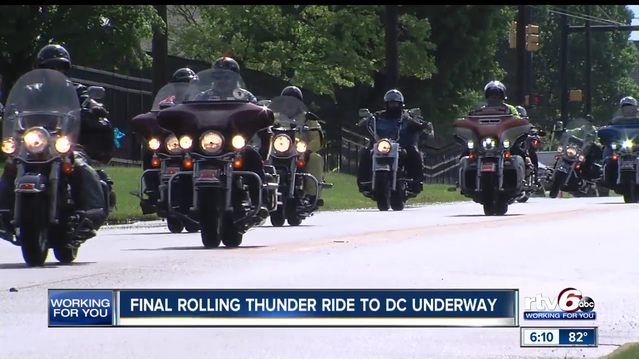 Final Rolling Thunder ride to DC underway - YouTube