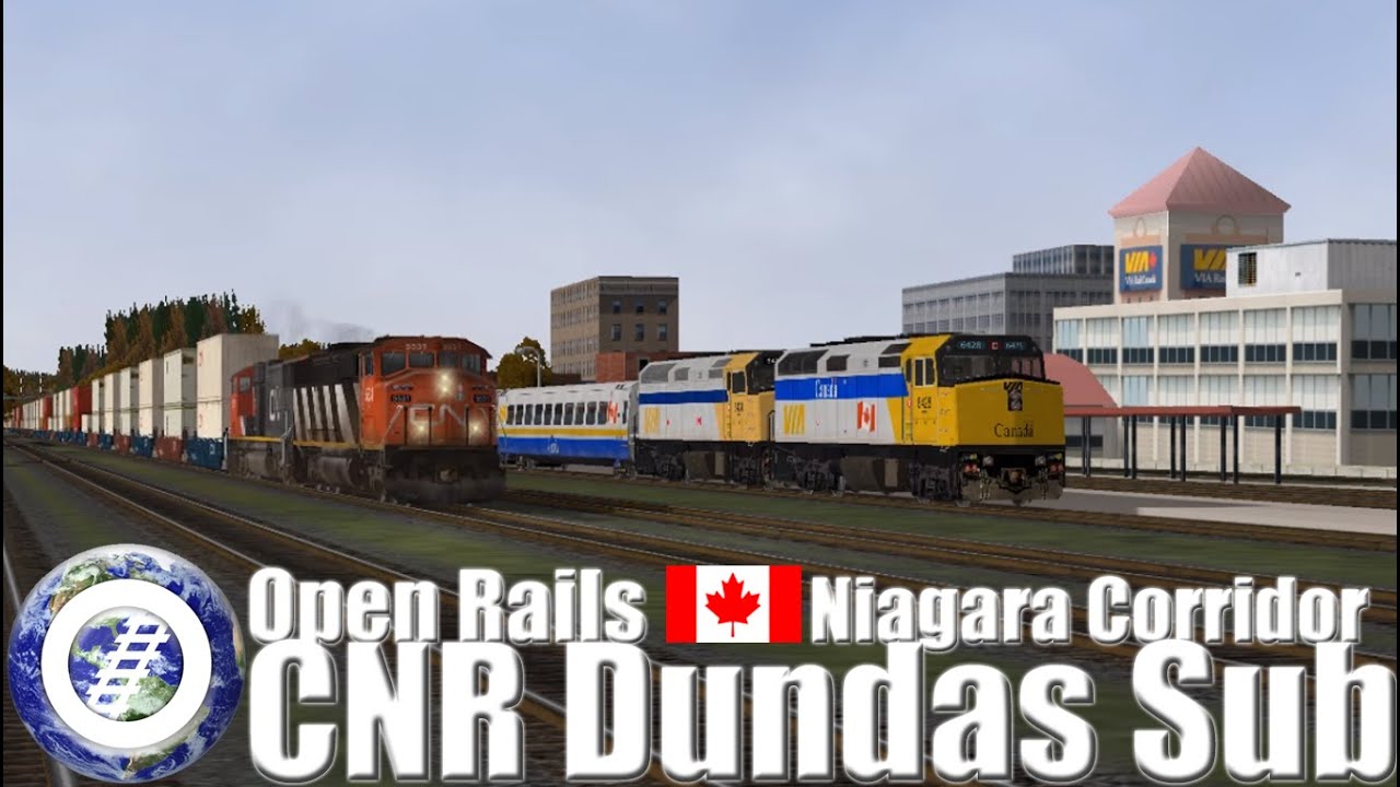 MSTS Open Rails CN Dundas Subdivision - YouTube