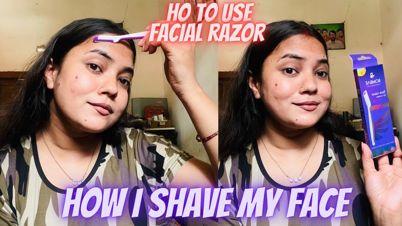 How i shave my face |how to use facial razor |#viral #facerazor # ...