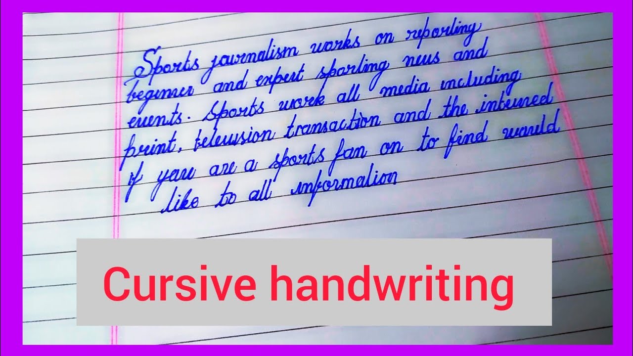 How to write cursive handwriting | cursive handwriting practice - YouTube
