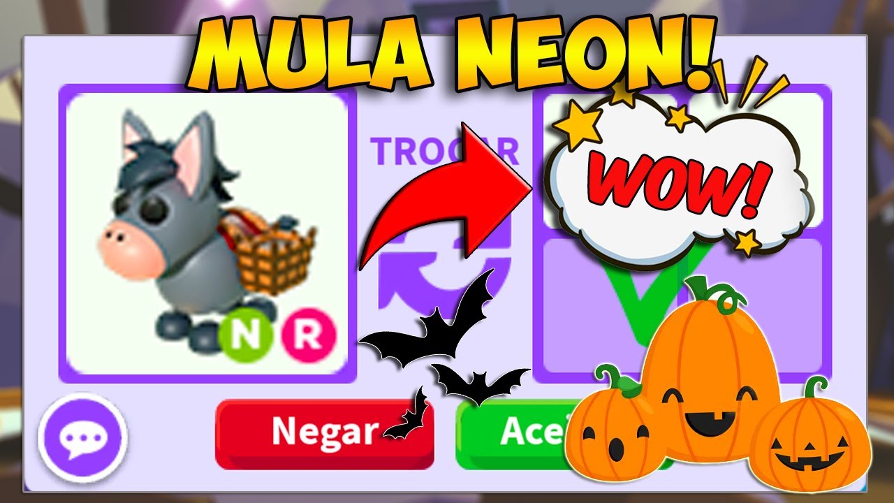 TROCANDO MULA NEON! *NOVO PET* O QUE TROCAM POR NEON MULE?! Halloween ...