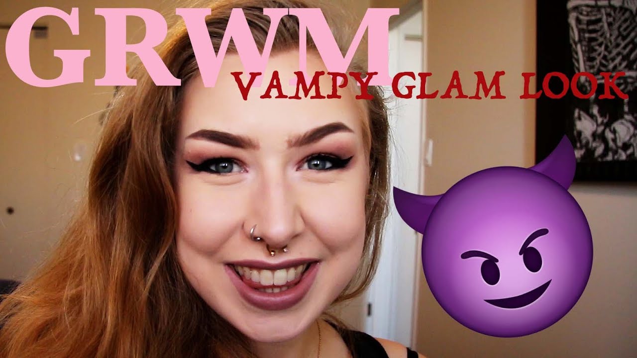 GRWM // VAMPY GLAM TUTORIAL - YouTube