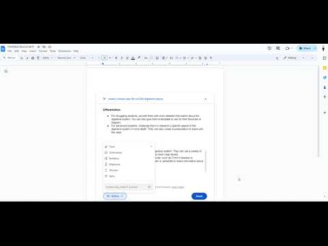 Creating a lesson plan in Google docs with Gemini - YouTube