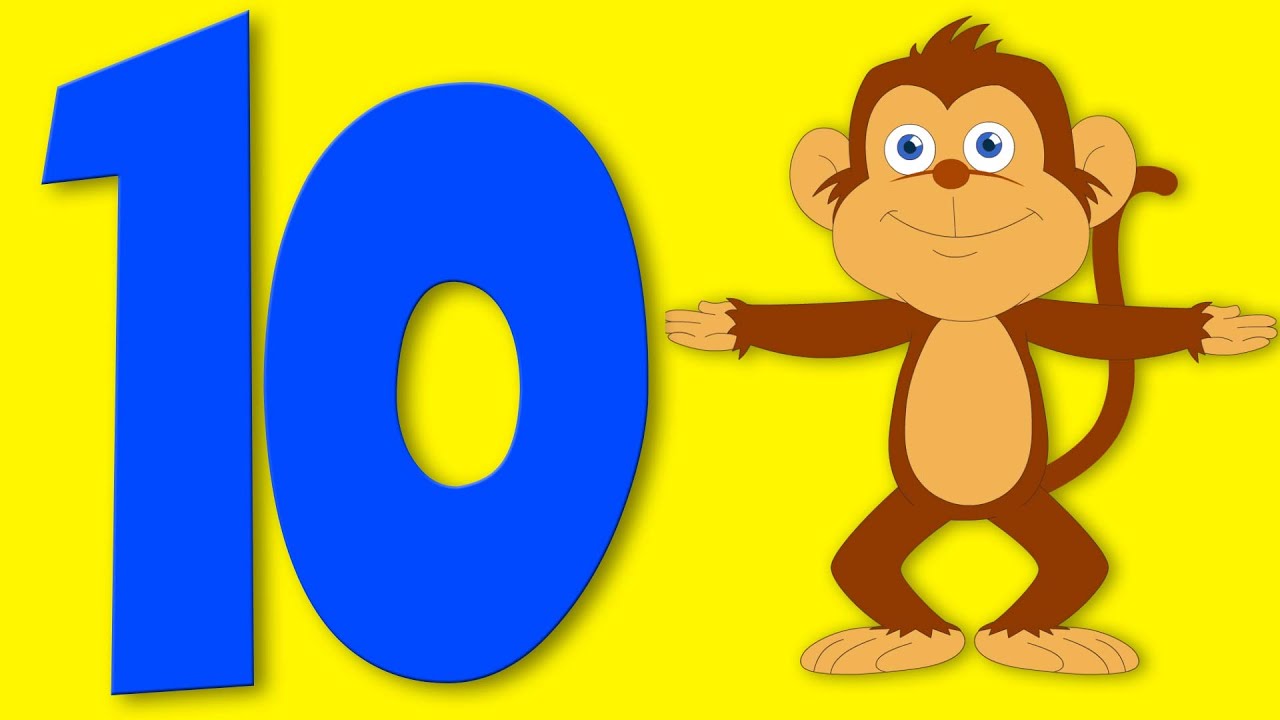 Number Song | Ten Little Monkeys - YouTube