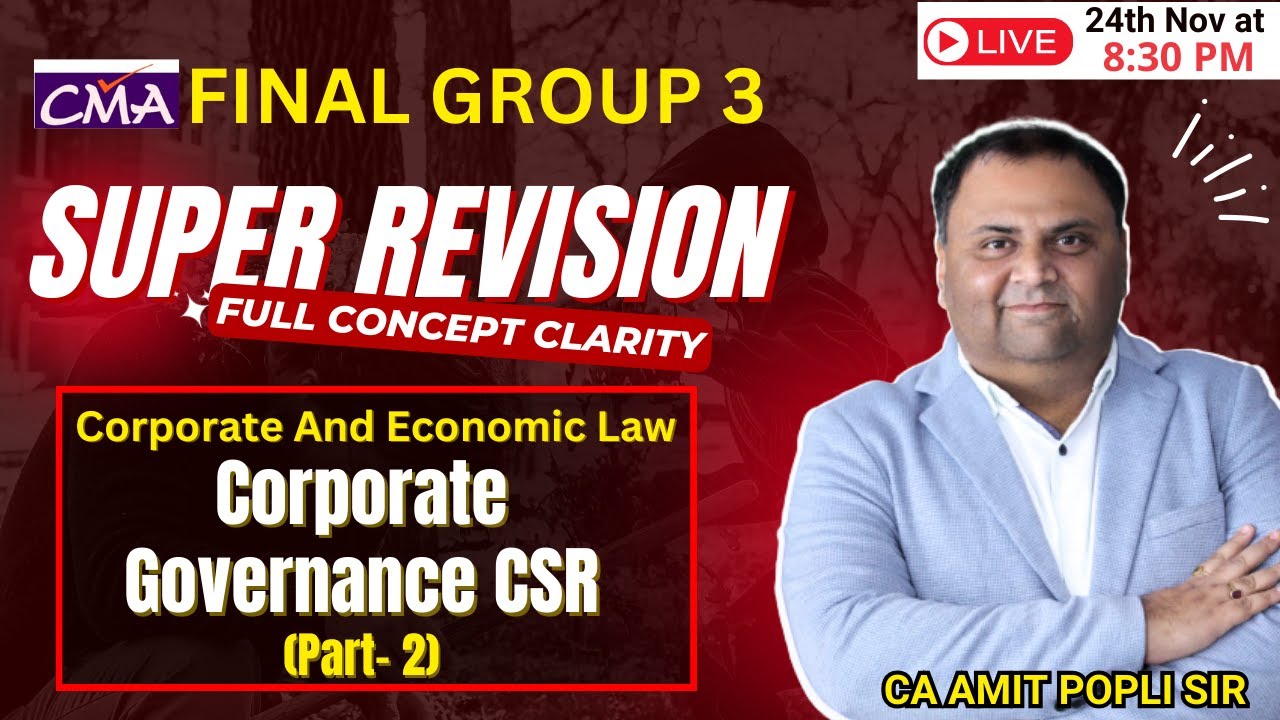 Corporate Governance CSR Revision Part-2 | Corporate And Economic Law ...