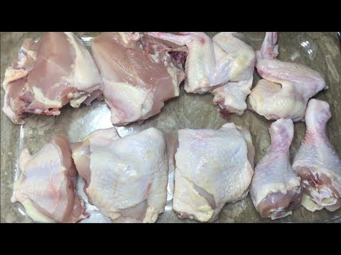 how to cut chicken in KFC style 9 pcs cuts - YouTube