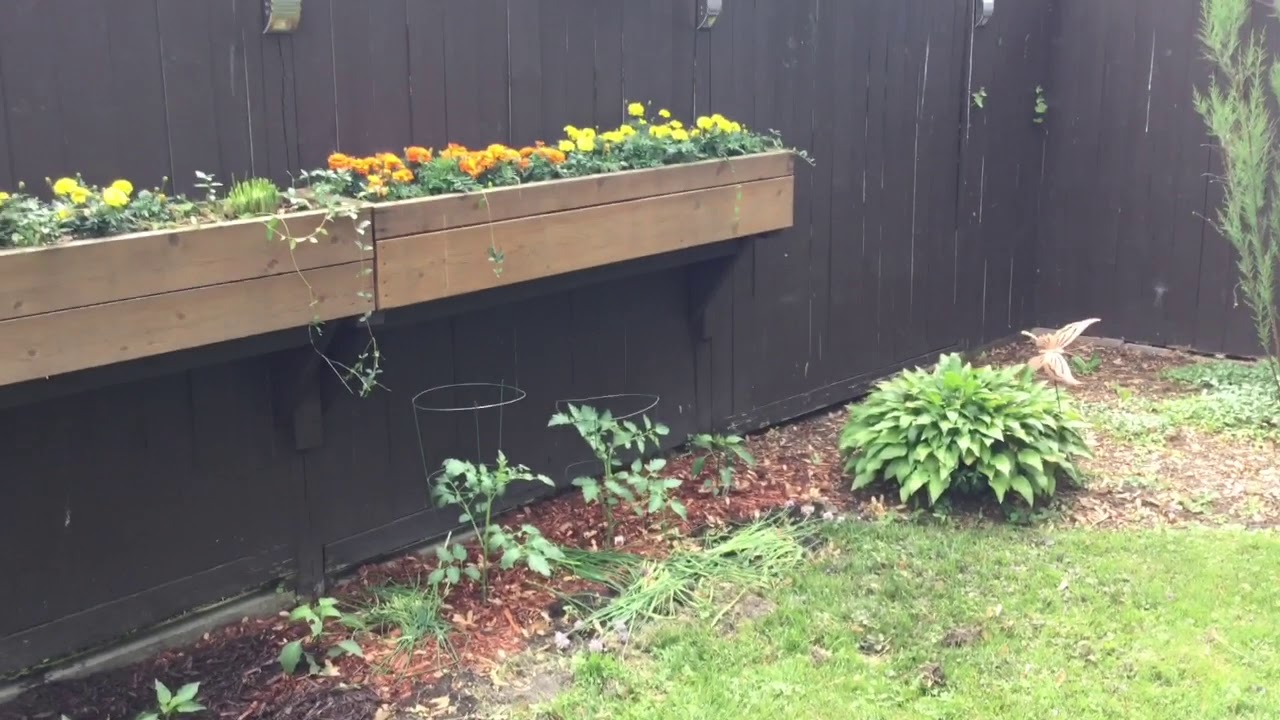 Fence Planter box - YouTube