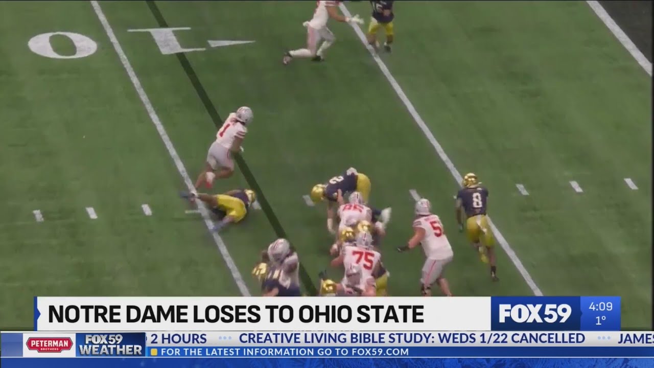 Ohio State beats Notre Dame 34-23 in CFP National Championship - YouTube