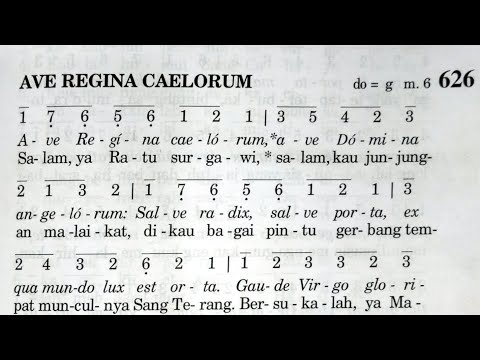 Ave Regina Caelorum - Lagu Puji Syukur No. 626