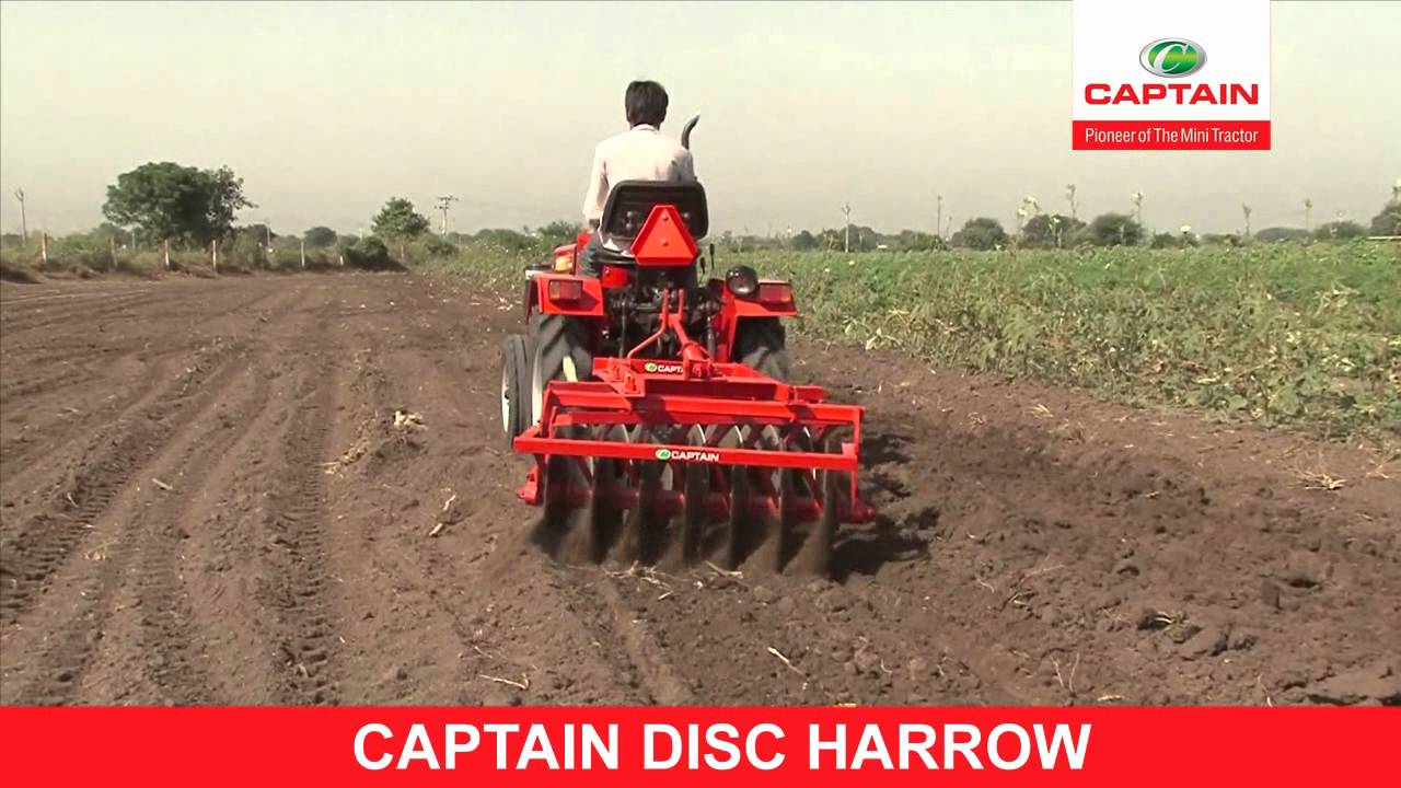 Disc Harrow - Captain Tractors - YouTube