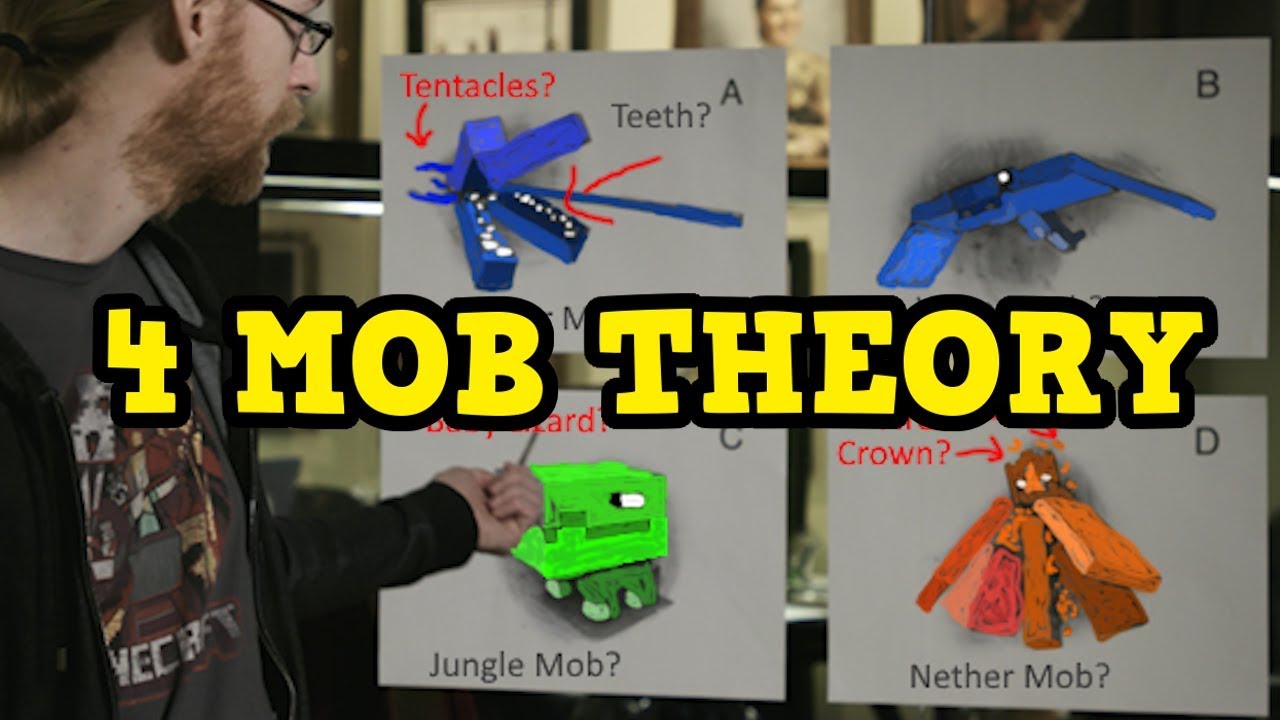 Minecraft - 4 Minecon Mobs In Colour - UNDERWATER Theory - YouTube