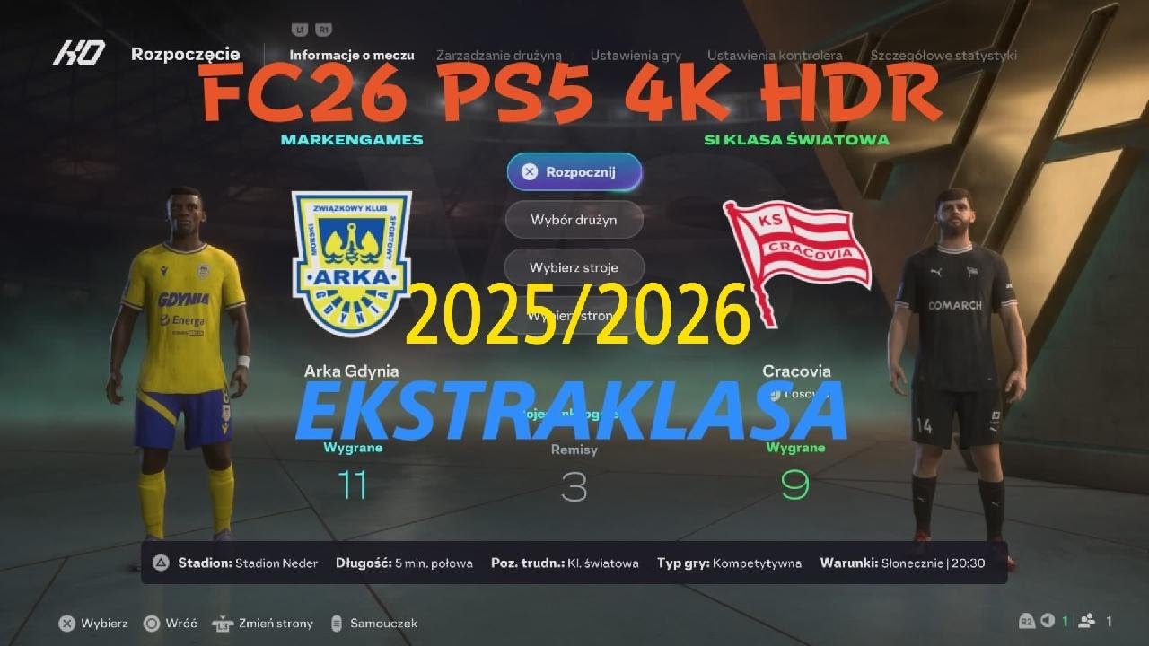 EA SPORTS FC 26* Arka Gdynia vs Cracovia "EKSTRAKLASA" PS5 4K HDR ...