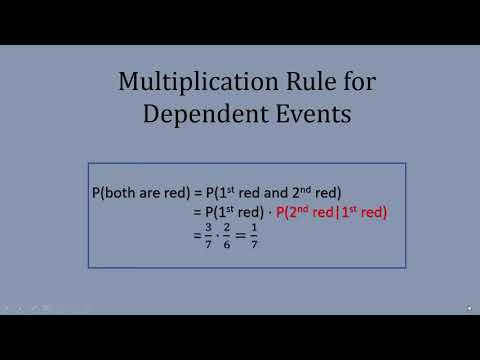 Multiplication rule for Dependent Events - YouTube