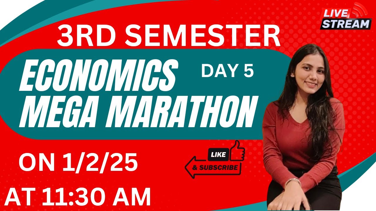 3TH SEM ECO MEGA MARATHON BY VAISHNAVI MAAM DAY 5 | Semester 3 B Com ...