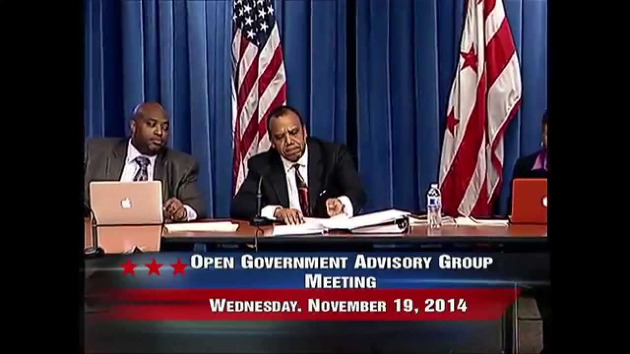 DC Open Government Advisory Group Conducts First Meeting, 11/19/14 ...