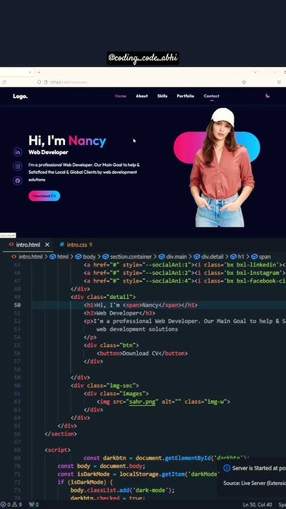 CSS Portfolio Effect 🚀🚀🚀🚀. #css #htmlcss #html5css3 #csstips #animation #programmer # - YouTube