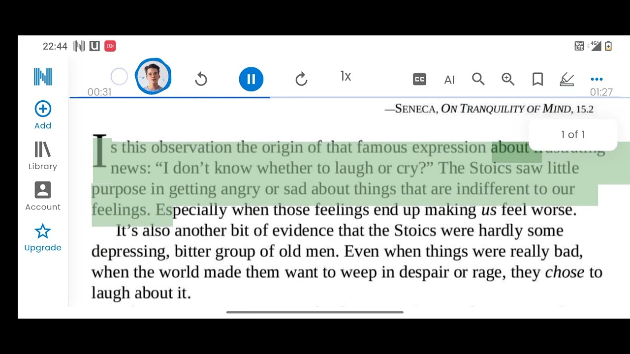 August 27- Daily Stoic - Laugh or Cry? - YouTube