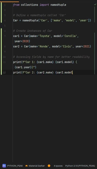 How to use namedtuple for better readability? Revolutionize Your Python Code with namedtuple ...