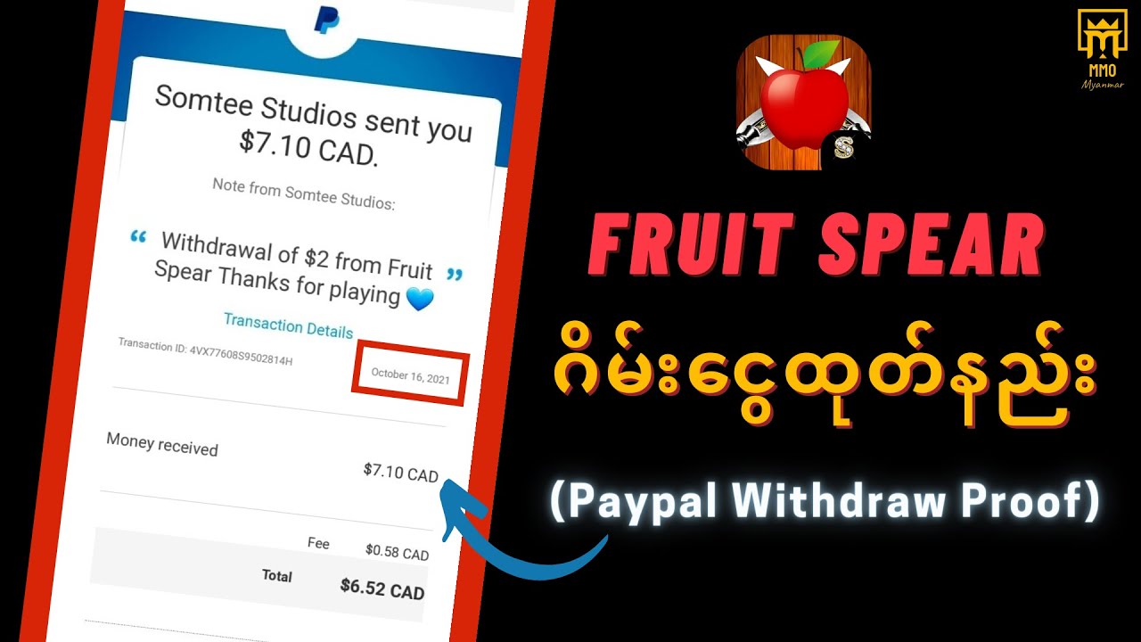 Withdraw PayPal Money from Fruit Spear Game | LIVE Payment Proof - YouTube