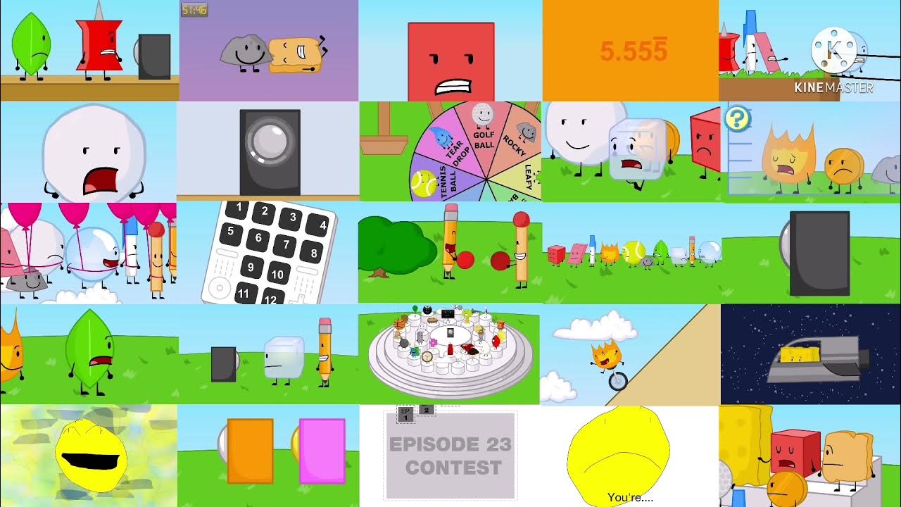 Every BFDI Episode Played at Once - YouTube