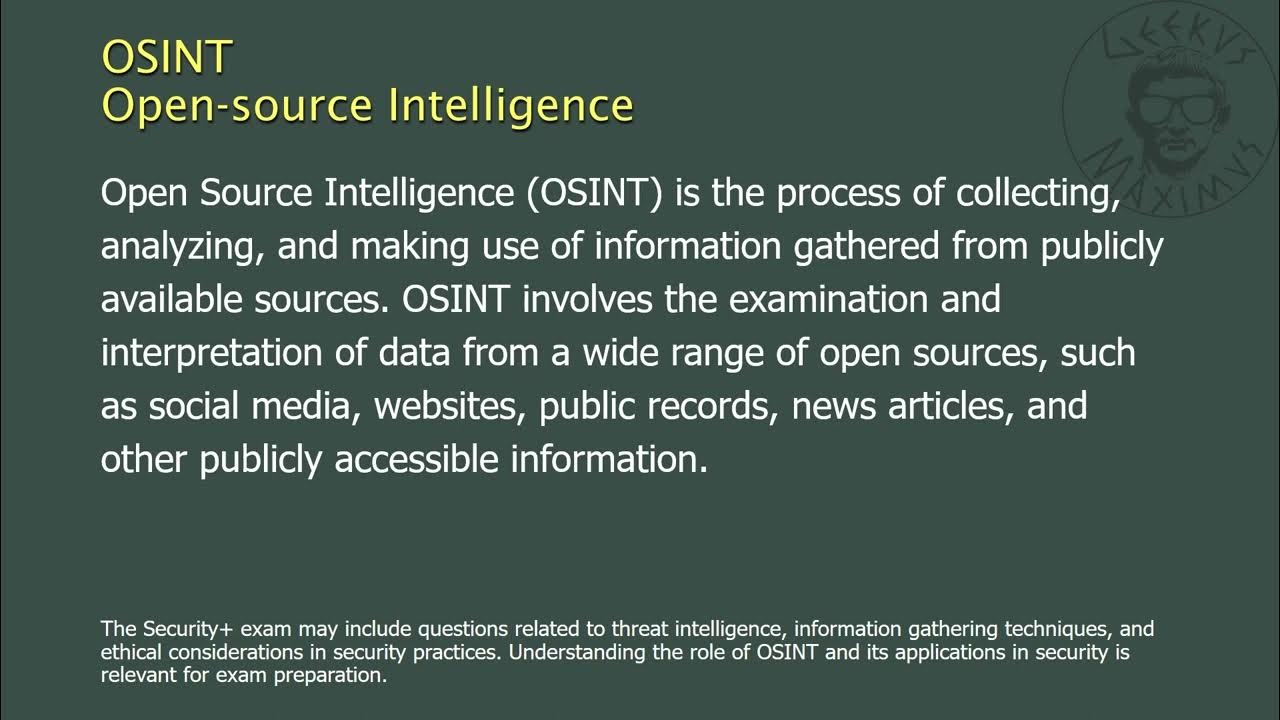 OSINT - Open-source Intelligence - YouTube