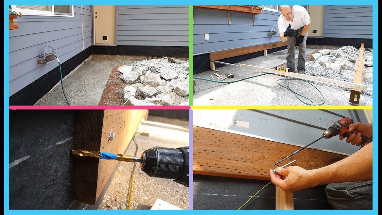 Deck Ledger Board installation - YouTube