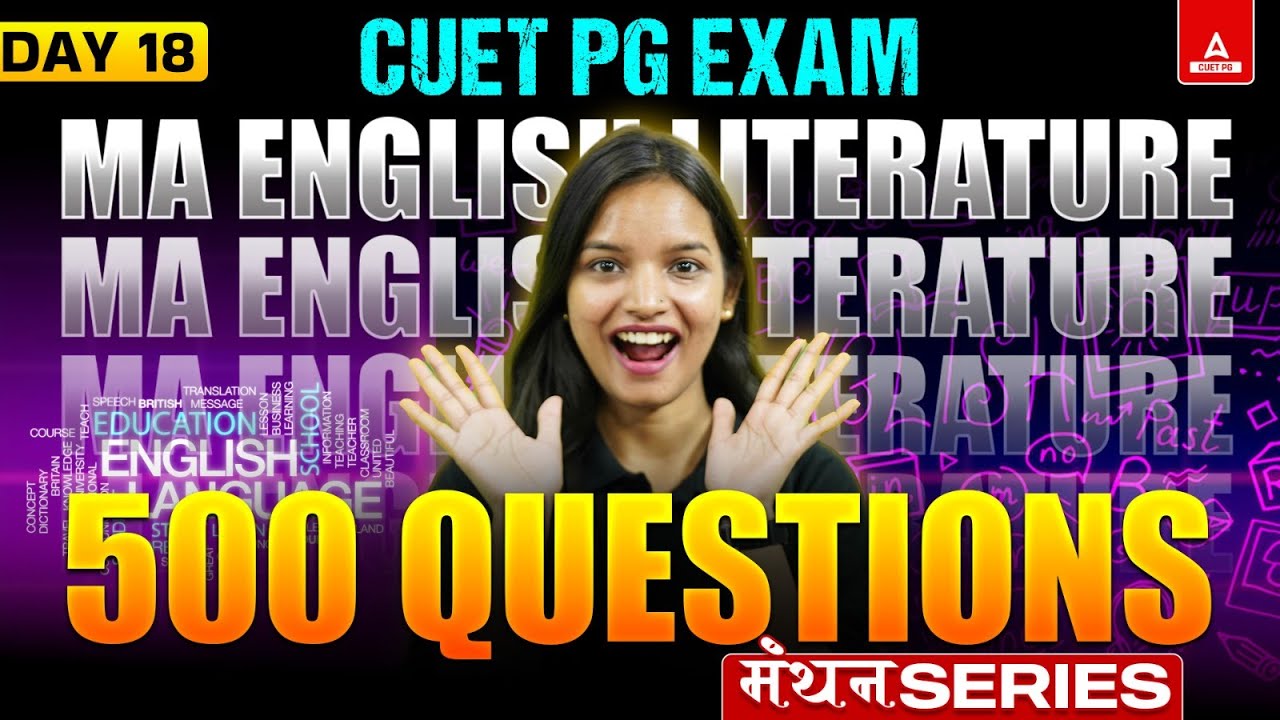500 Questions of English | MA ENGLISH LITERATURE Exam | Manthan Series ...