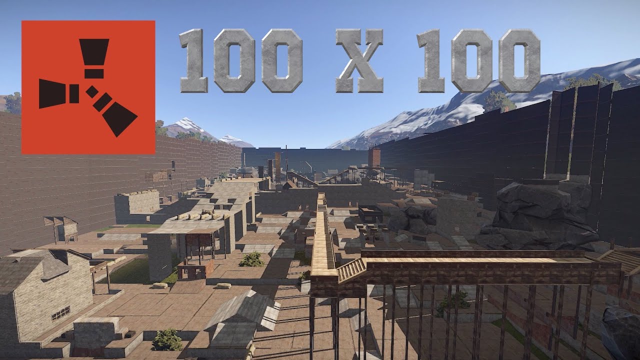 Rust Sandbox: 100 X 100 Foundation Deathmatch Arena - YouTube