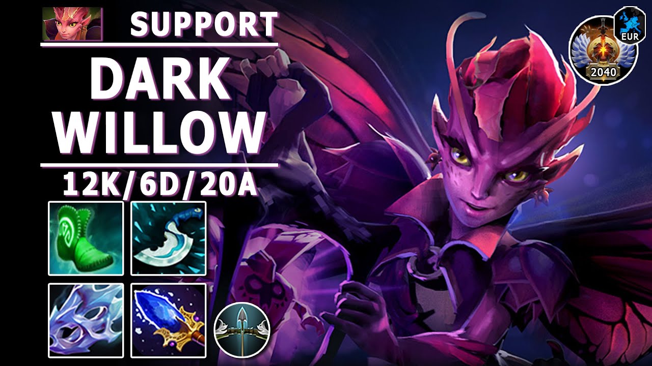 Dark Willow Support | 7.30e | Pos 5 DW Play | Dota 2 Immortal Gameplay ...