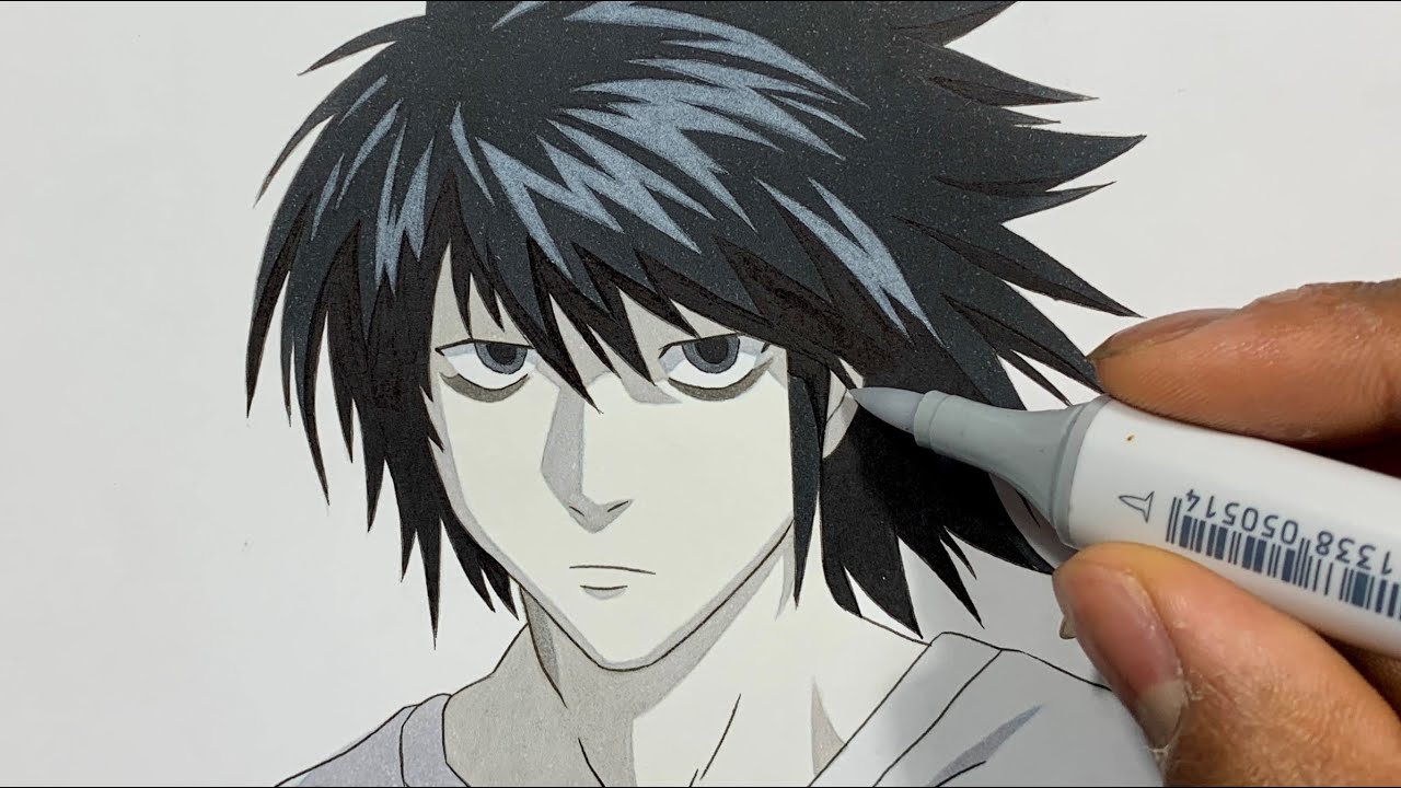 L Death Note Drawing