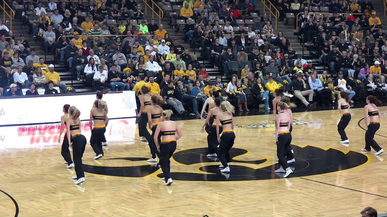 Iowa dance team routine at Black and Gold Blowout - YouTube