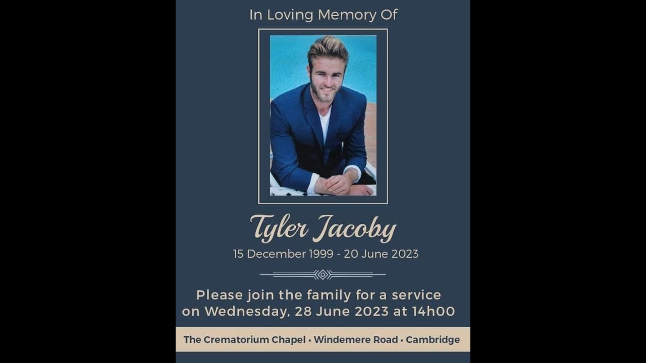Funeral services for the late Tyler Jacoby - YouTube