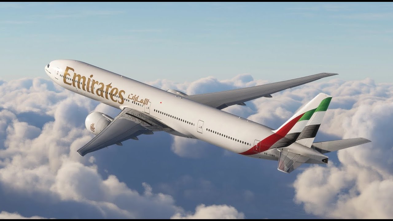 PMDG Boeing 777-300er EK725 DXB-DAR Full flight - YouTube