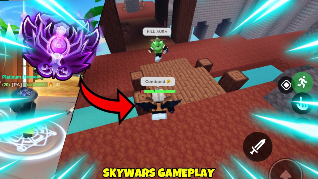Most TRYHARD Mobile SkyWars Player… Roblox BedWars 😱 - YouTube