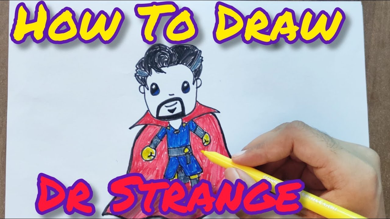 Draw Dr Strange with easy steps | step by step Drawing Dr Strange ...