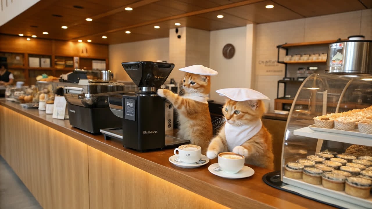Two Orange Kittens Open a Cat Café! ☕🐱🐱 - YouTube