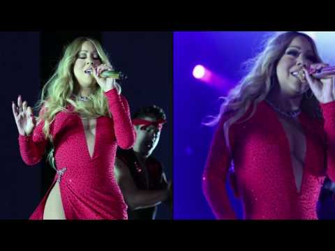Mariah Carey's Mexico Show In Sexy Plunging Bodysuit   Hollywood Update