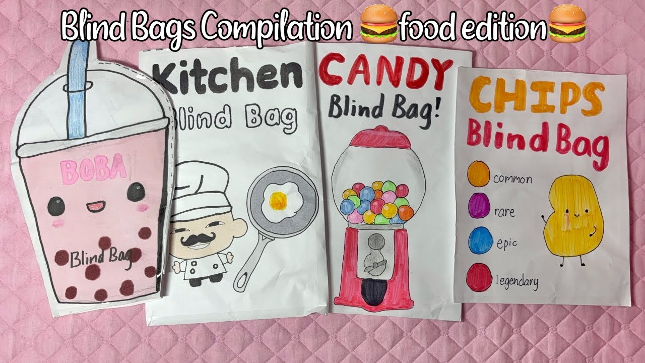 🍫paper diy🍫 Blind Bags Compilation | FOOD EDITION | ASMR | applefrog ...