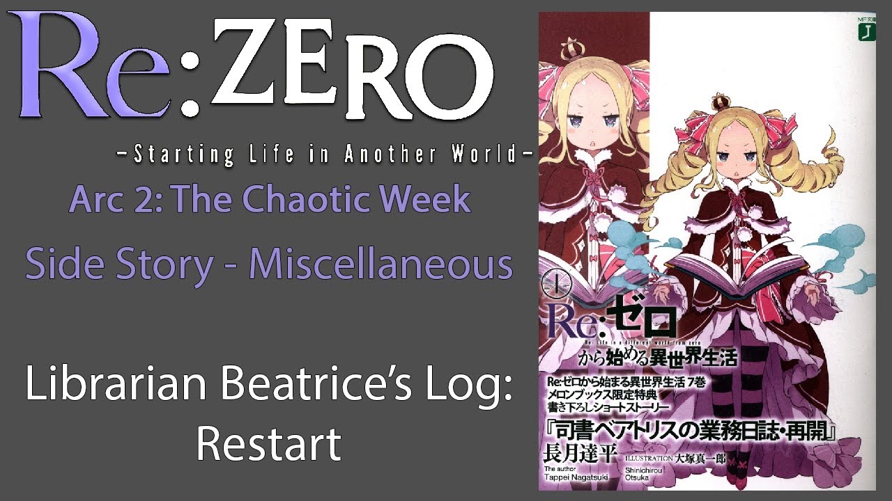 Re: Zero Side Story Audiobook | "Librarian Beatrice's Log: Restart ...