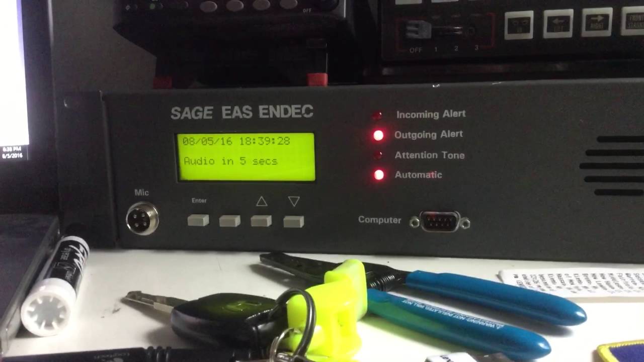 Conducting a Required Weekly Test on my SAGE EAS ENDEC - YouTube