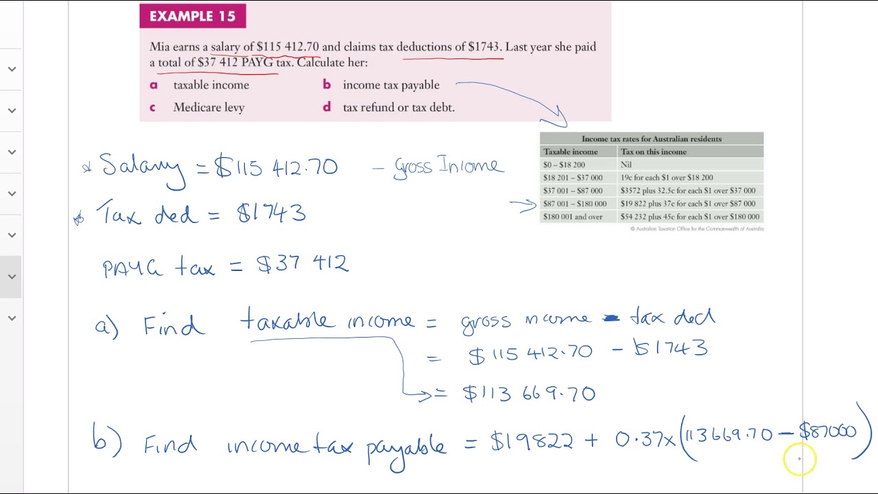 PAYG Tax Example - YouTube