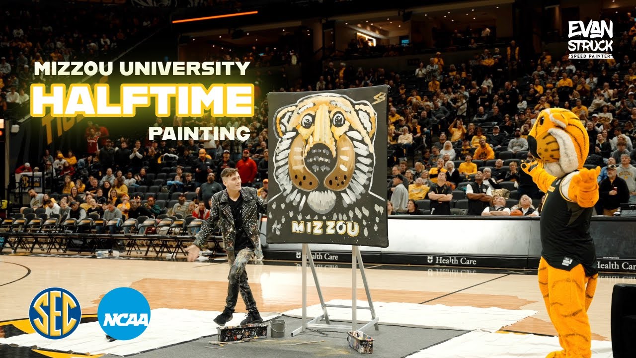 Speed Painter Evan Struck Paints Truman Tiger Mascot Painting | Mizzou ...