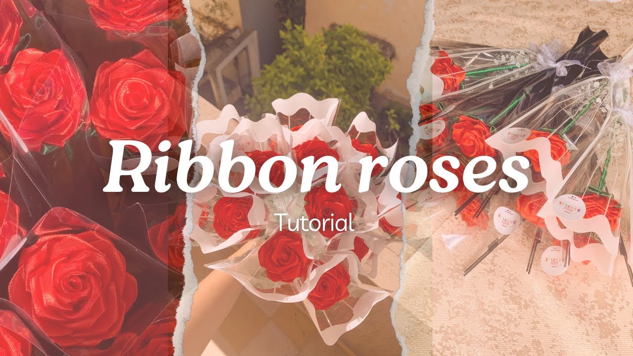 ೃ ₊ How to make ribbon roses step-by-step//tutorial//business project ...