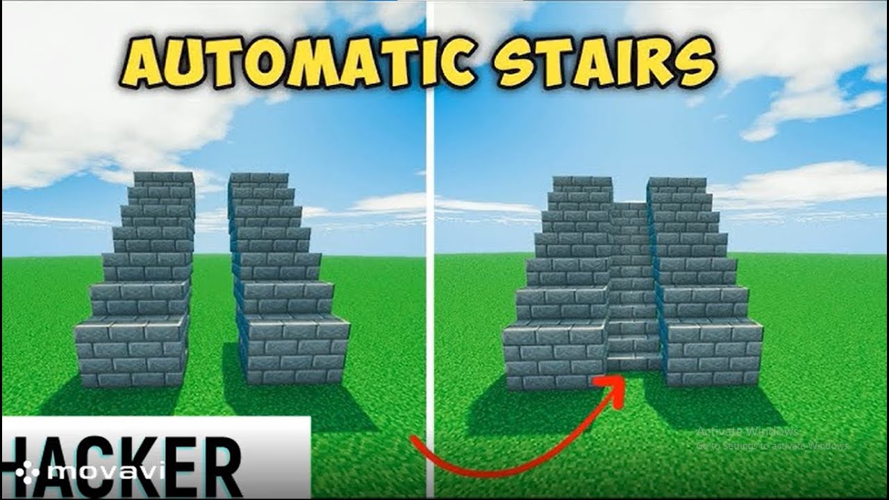 MINECRAFT BUT I MADE AUTOMATIC STAIR | MINECRAFT - YouTube