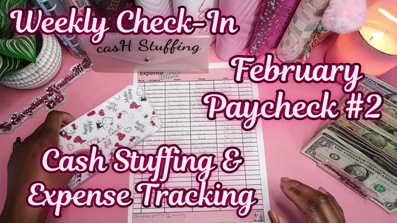 Cash Stuffing My Wallet/Weekly Check-in for Paycheck #2 February 2025 # ...