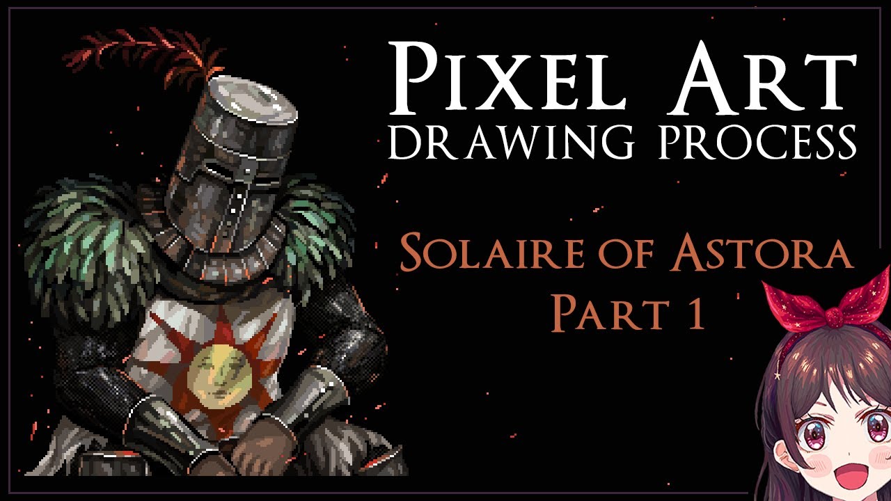 Drawing Solaire of Astora from Dark Souls in pixel art | part 1 - YouTube