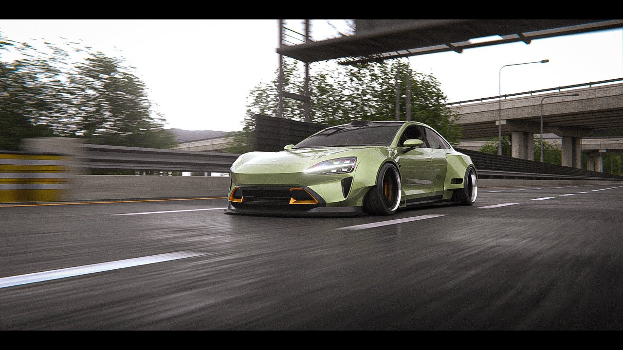 BLENDER CAR ANIMATION | XIAOMI SU7 WIDEBODY - YouTube