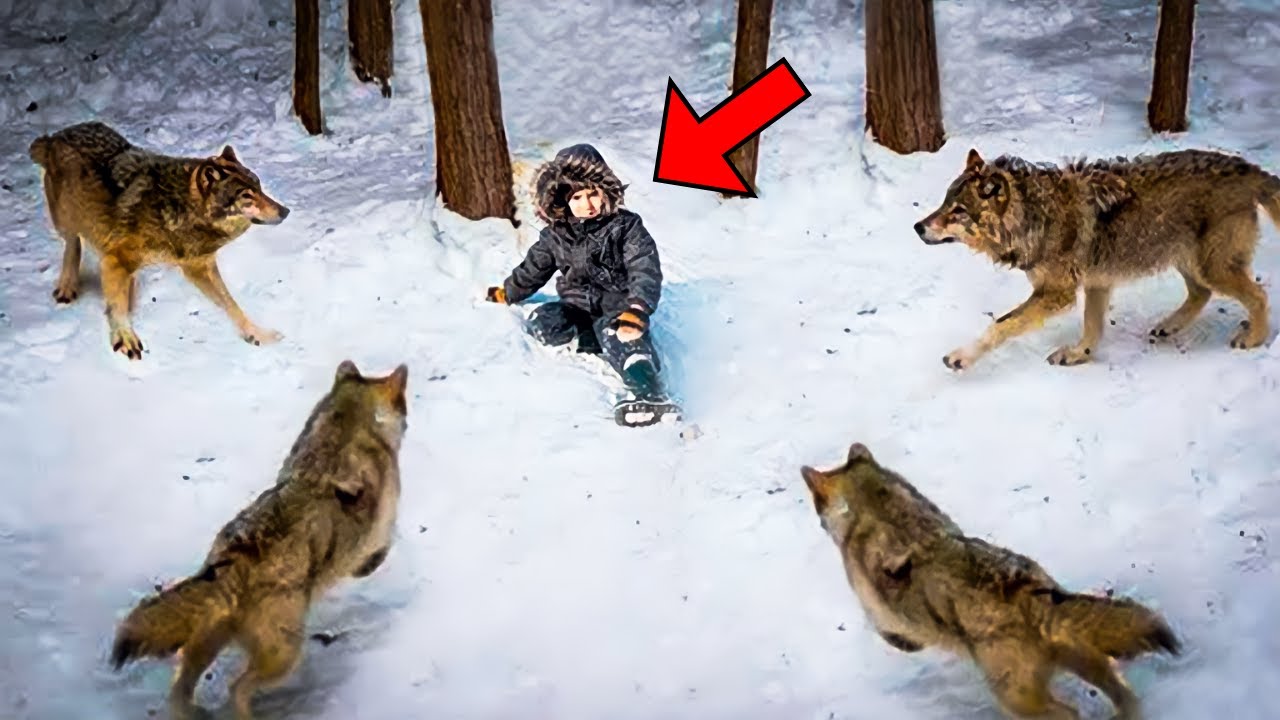 When 4 Wild Wolves Surrounded a Little Boy, Something Incredible ...