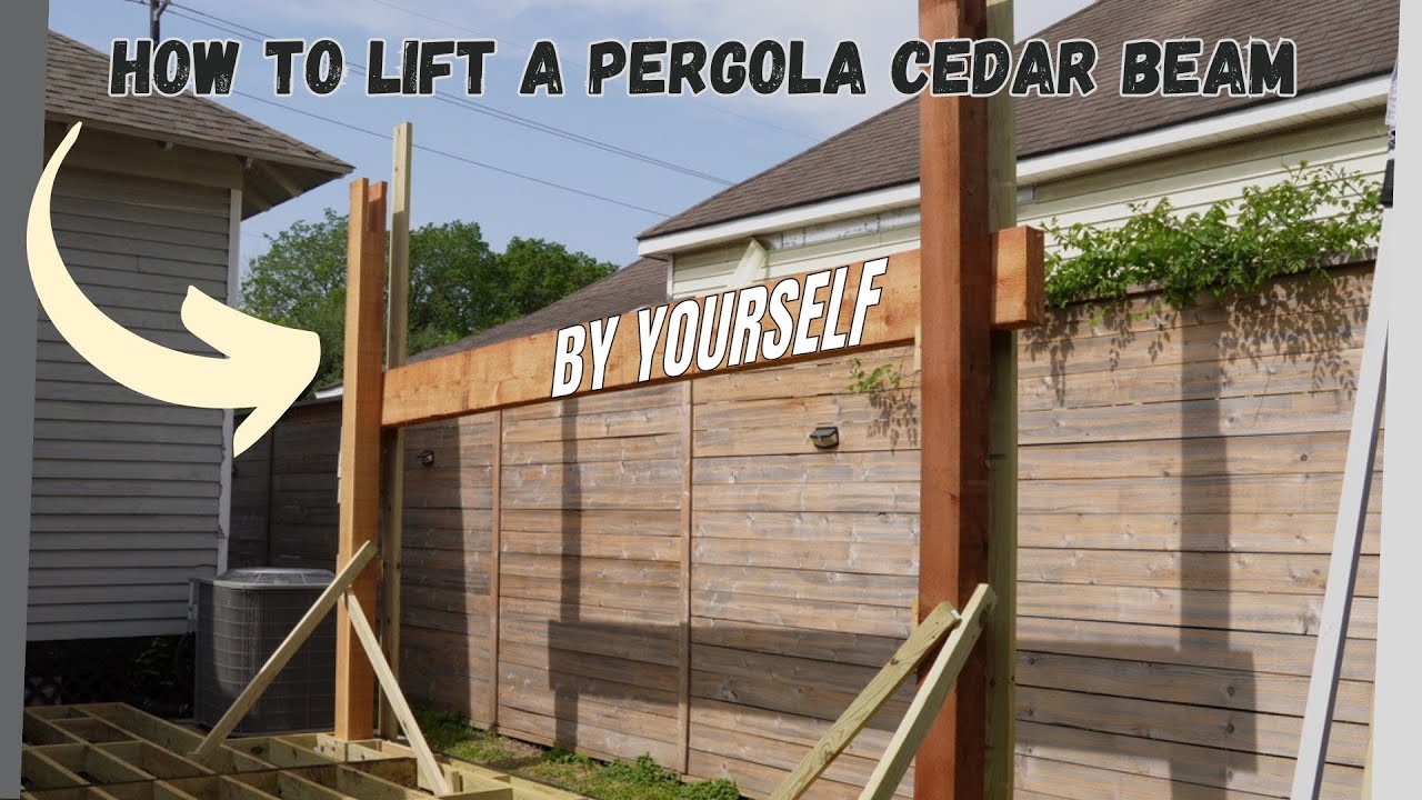 How to Lift a Cedar Beam by Yourself - YouTube