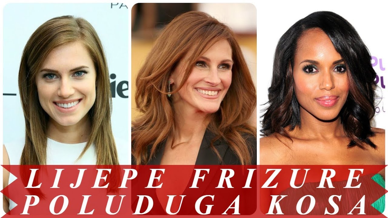 Moderne frizure za poludugu kosu poznatih zena 2018 - YouTube